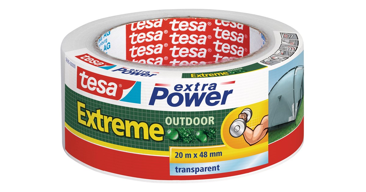 tesa 56395-00000 - extra Power Extreme OUTDOOR, 20 m x 48 mm, transparent