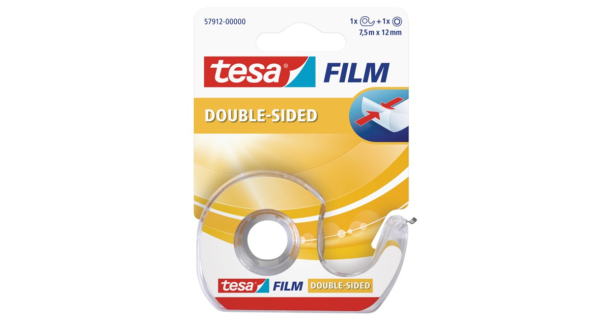 tesa 57912-00000 - tesafilm doppelseitig klebend, 7,5 m x 12 mm ...