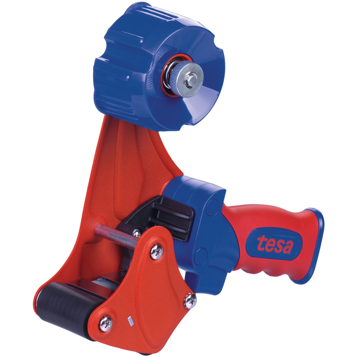 tesa 56402-00002 - tesapack Premium Handabroller, max. 66m/50mm, rot-blau